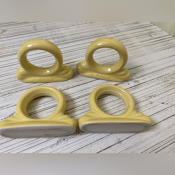 Fiestaware | Dining | Fiestaware Napkins Rings Set Of Four Yellow ...